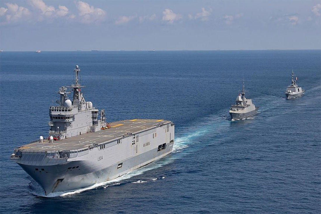 Mission Jeanne d’Arc 2021: French Navy Mistral-class LHD Tonnerre docks ...