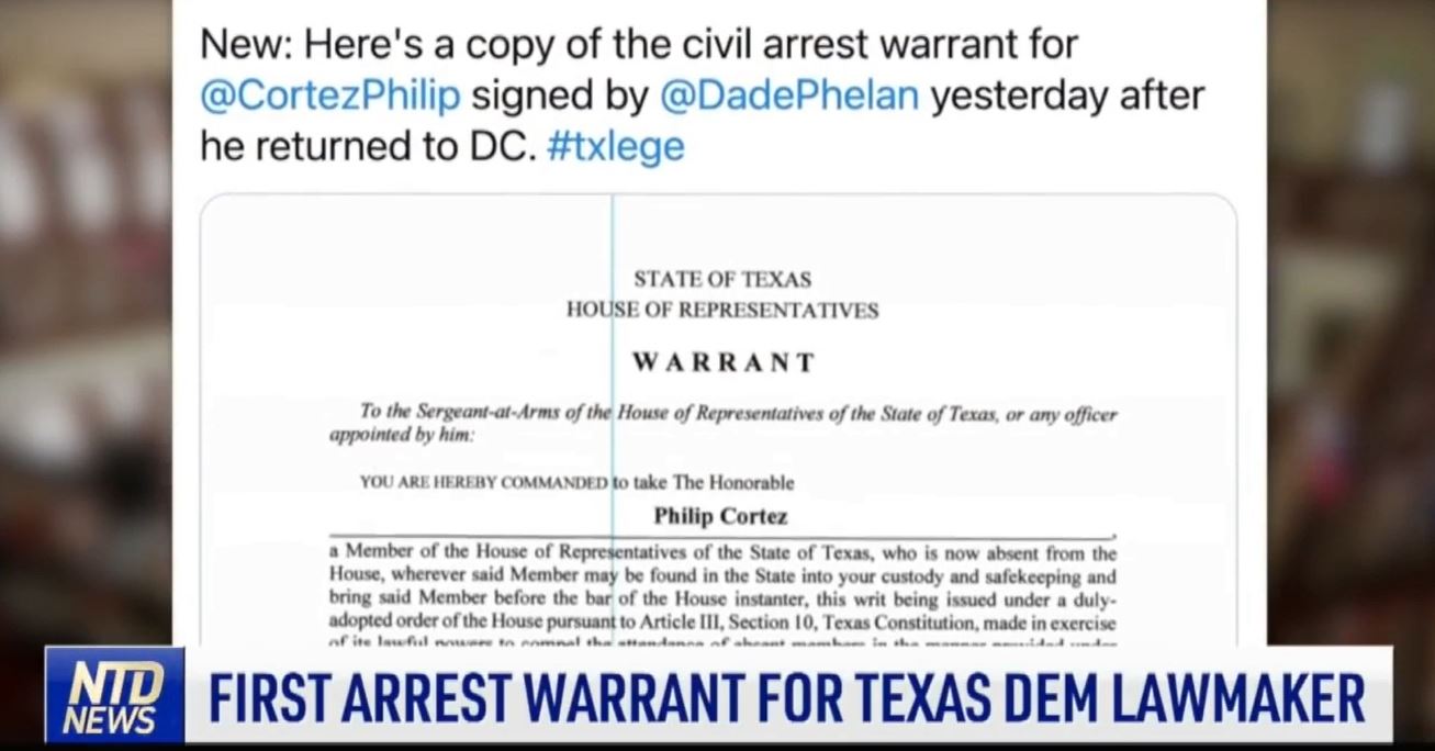 First Arrest Warrant for Texas Dem Lawmaker | √ HO1, the #1 Holistic ...