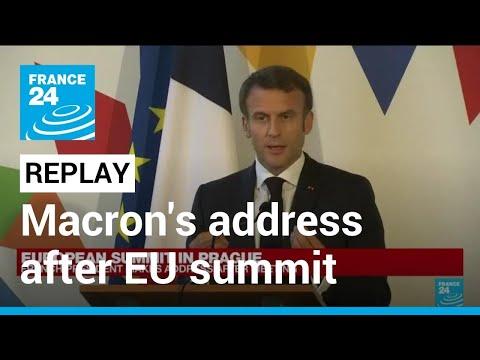 REPLAY: French President Macron makes address after European summit in ...