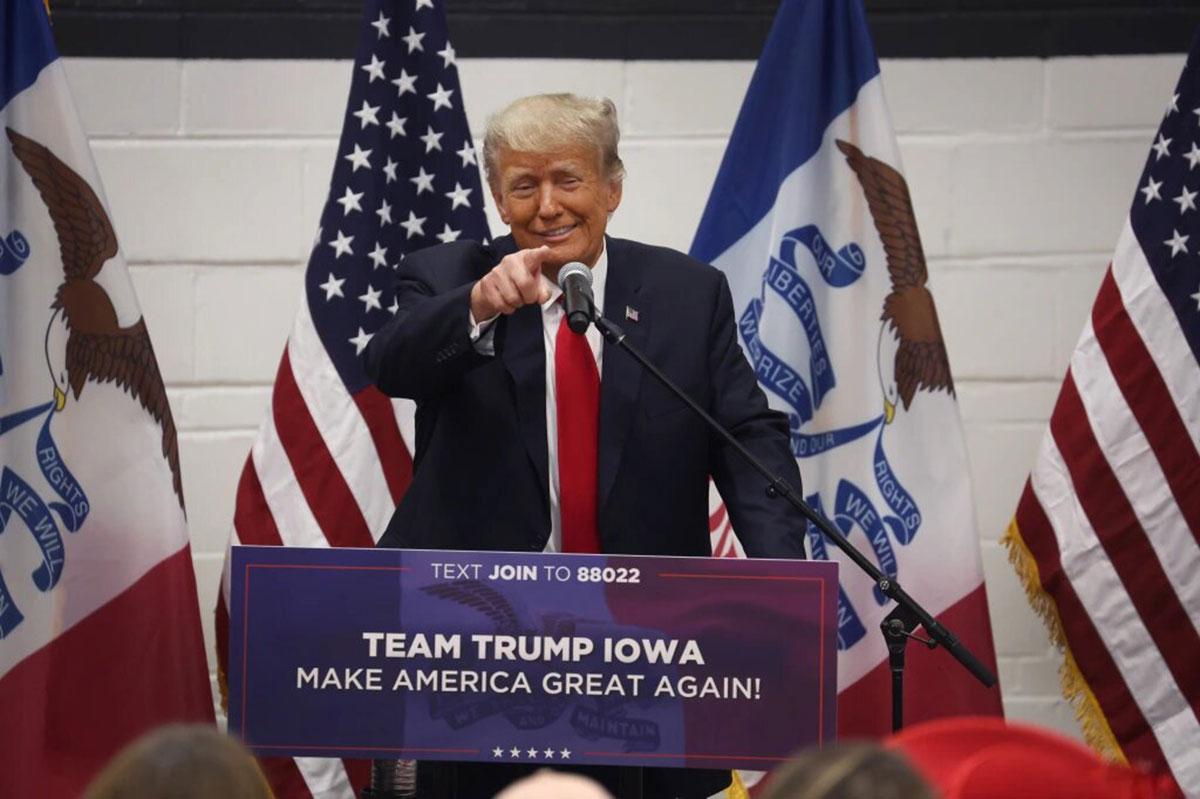 President Trump Embarks on Presidential Campaign in Iowa as He Embraces ...